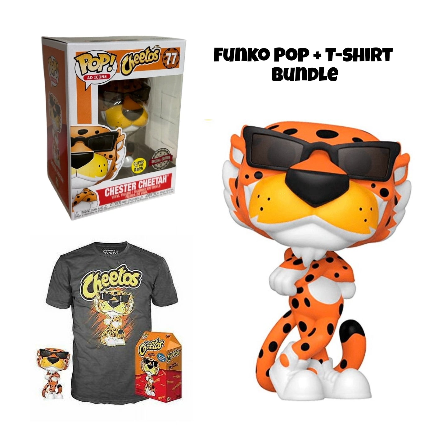 Cheetos Chester Cheetah (Glow) Bundle – Funko King Q8